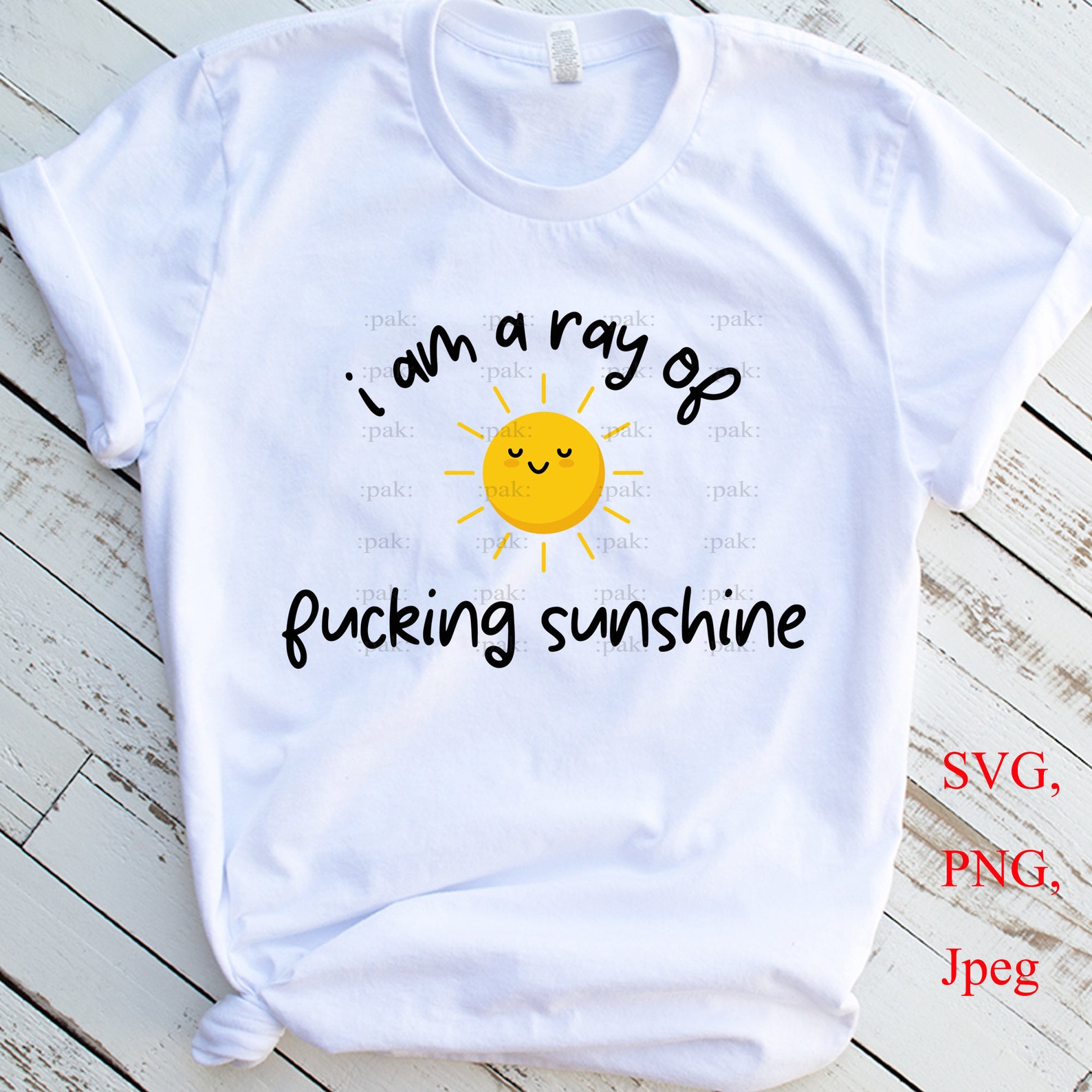 I Am A Ray Of Fucking Sunshine Svg Sunshine Svg Funny T Etsy
