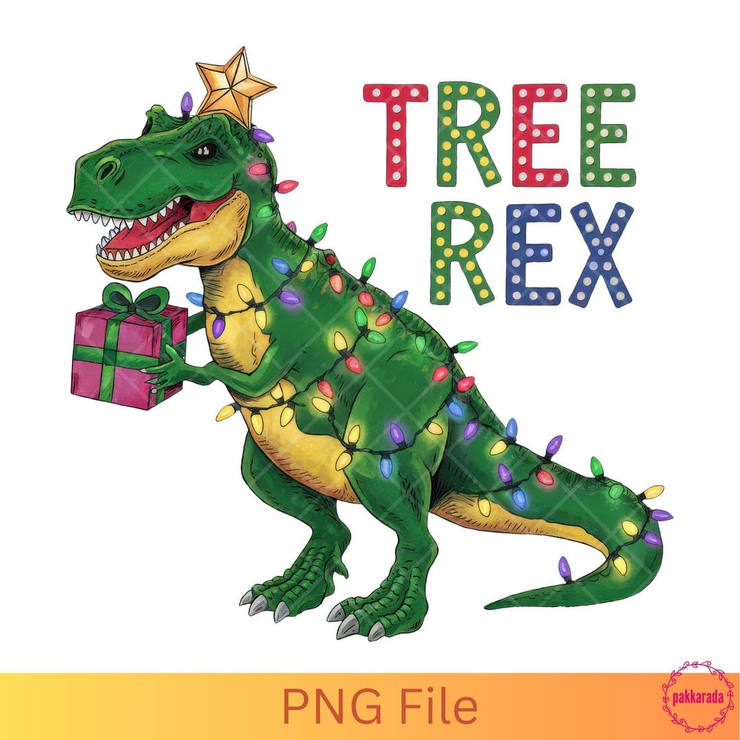 Tree Rex PNG – Funny Christmas Dinosaur T-rex Holiday T-shirt Design ...