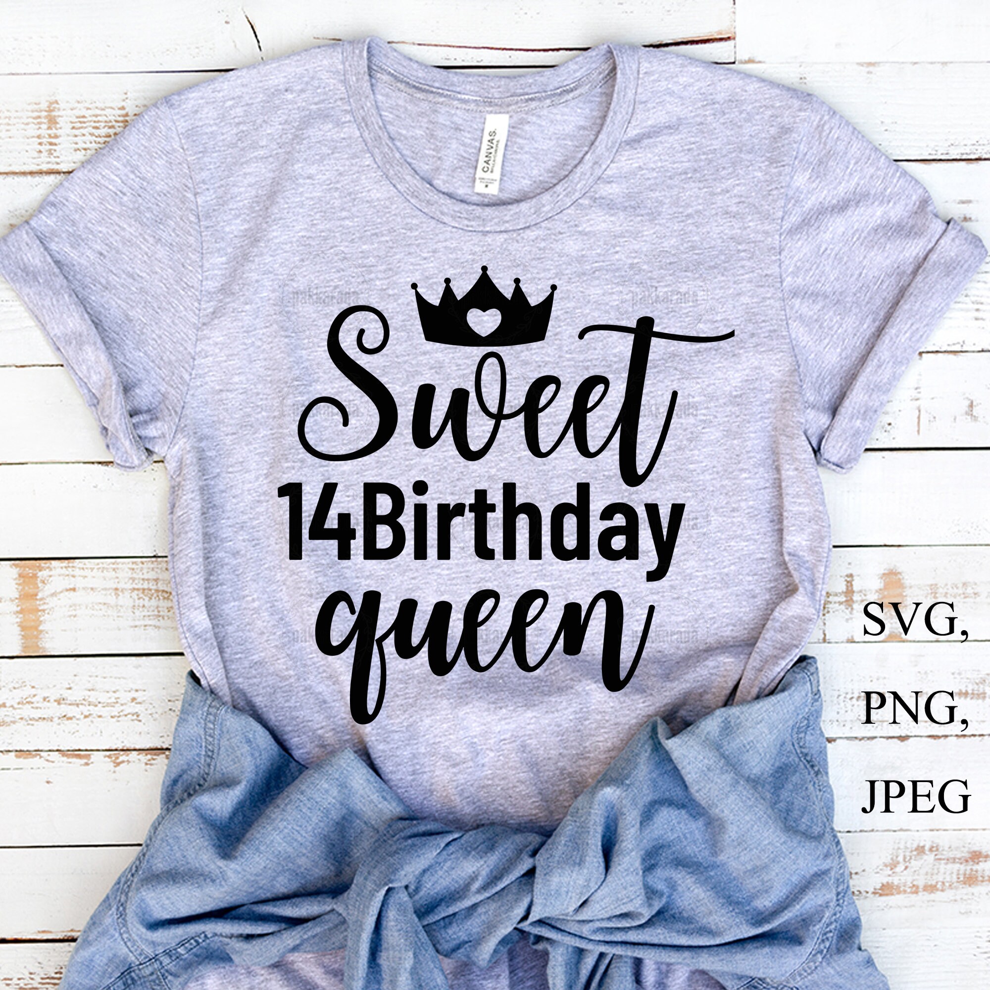 Sweet 14 Birthday Queen Svg Sweet 14 Svg Sweet Fourteen Svg - Etsy