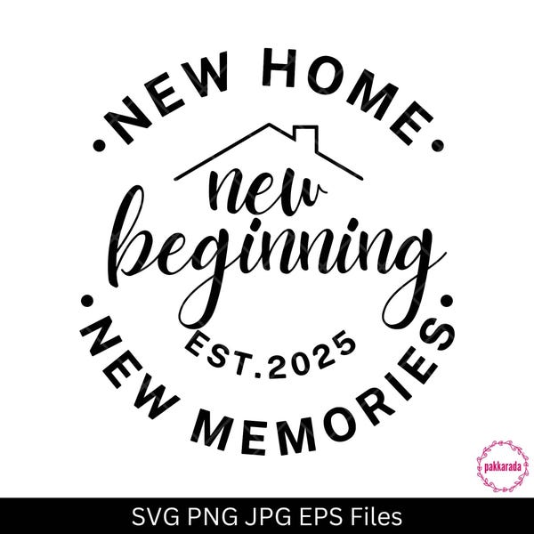 New Home Sign Circle - Etsy