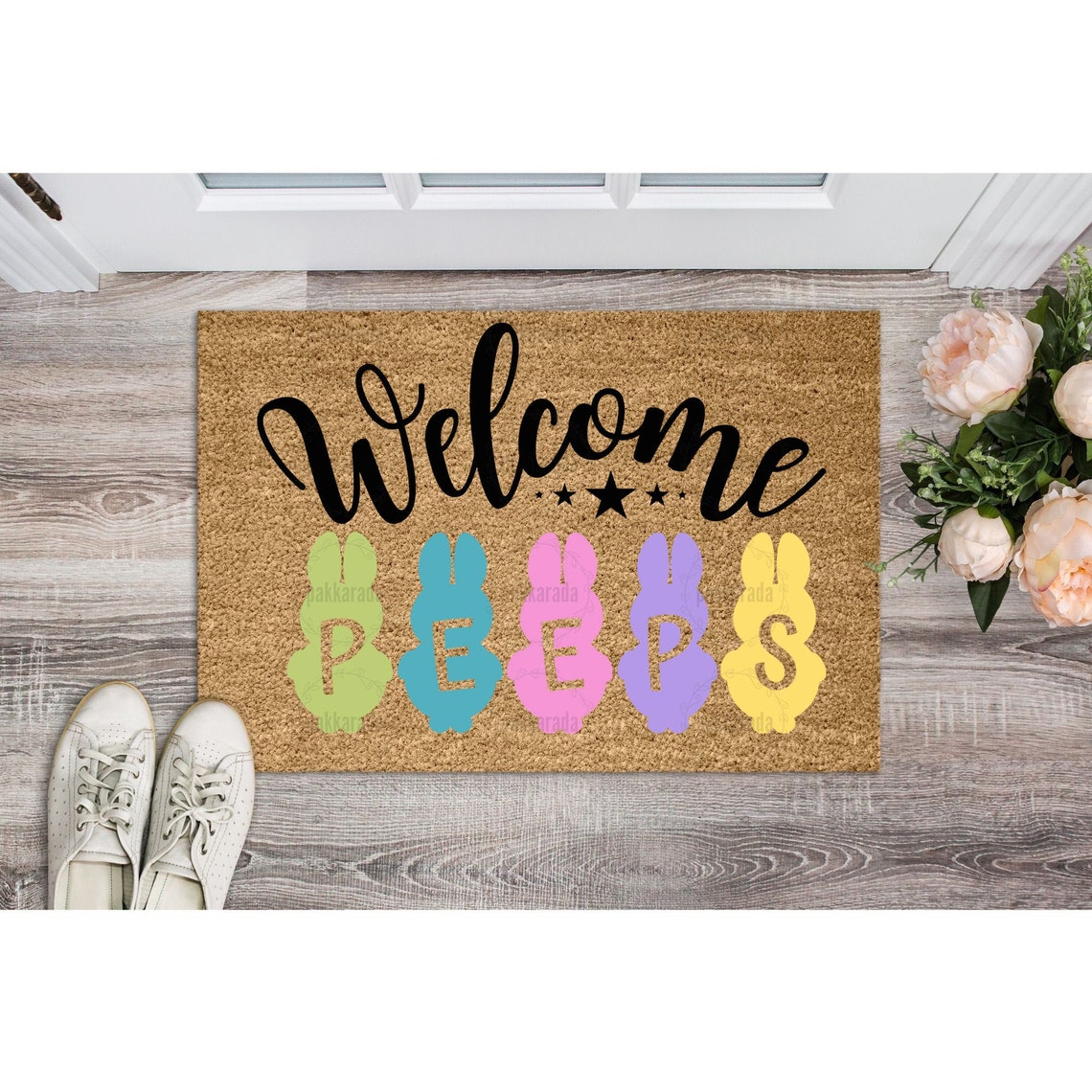 Welcome Peeps Svg Welcome Sign Svg Easter Svg Easter Bunny - Etsy