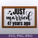 Just Married 47 Years Ago Svg, Anniversary Svg, Marriage Svg, Couples ...