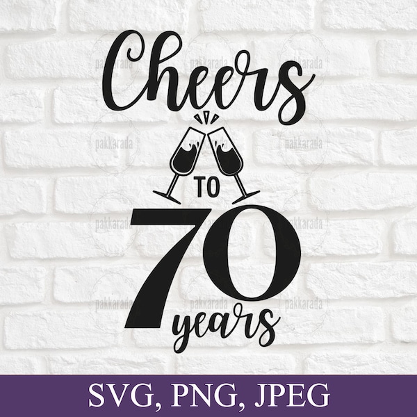 70 Years Anniversary Svg - Etsy