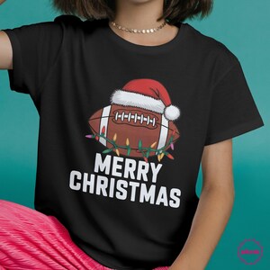 Christmas Football PNG, Festive Santa Hat Design, Sports Holiday ...