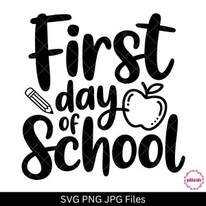 First Day of School SVG – Cute Back to School Design With Pencil and ...