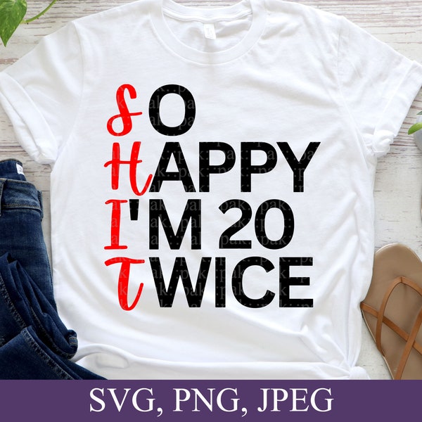 Turning 20 Twice Svg - Etsy