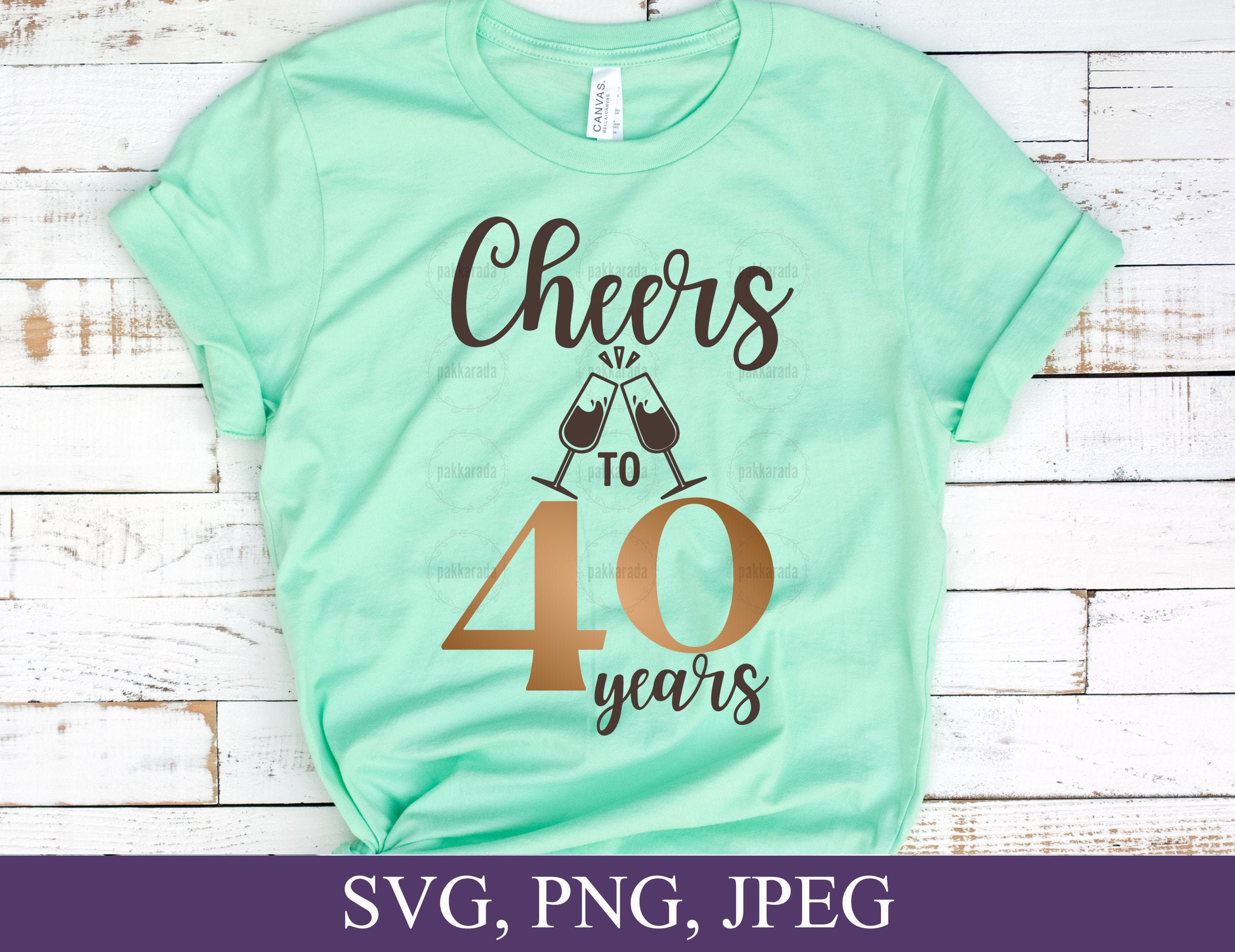 40th Birthday SVG Cheers to 40 Years SVG File 40th - Etsy 40th Birthday SVG Cheers to 40 Years SVG File 40th - Etsy