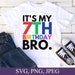It's My 7th Birthday Bro. Svg, Level 7 Unlocked, Birthday Boy Svg, 7th ...