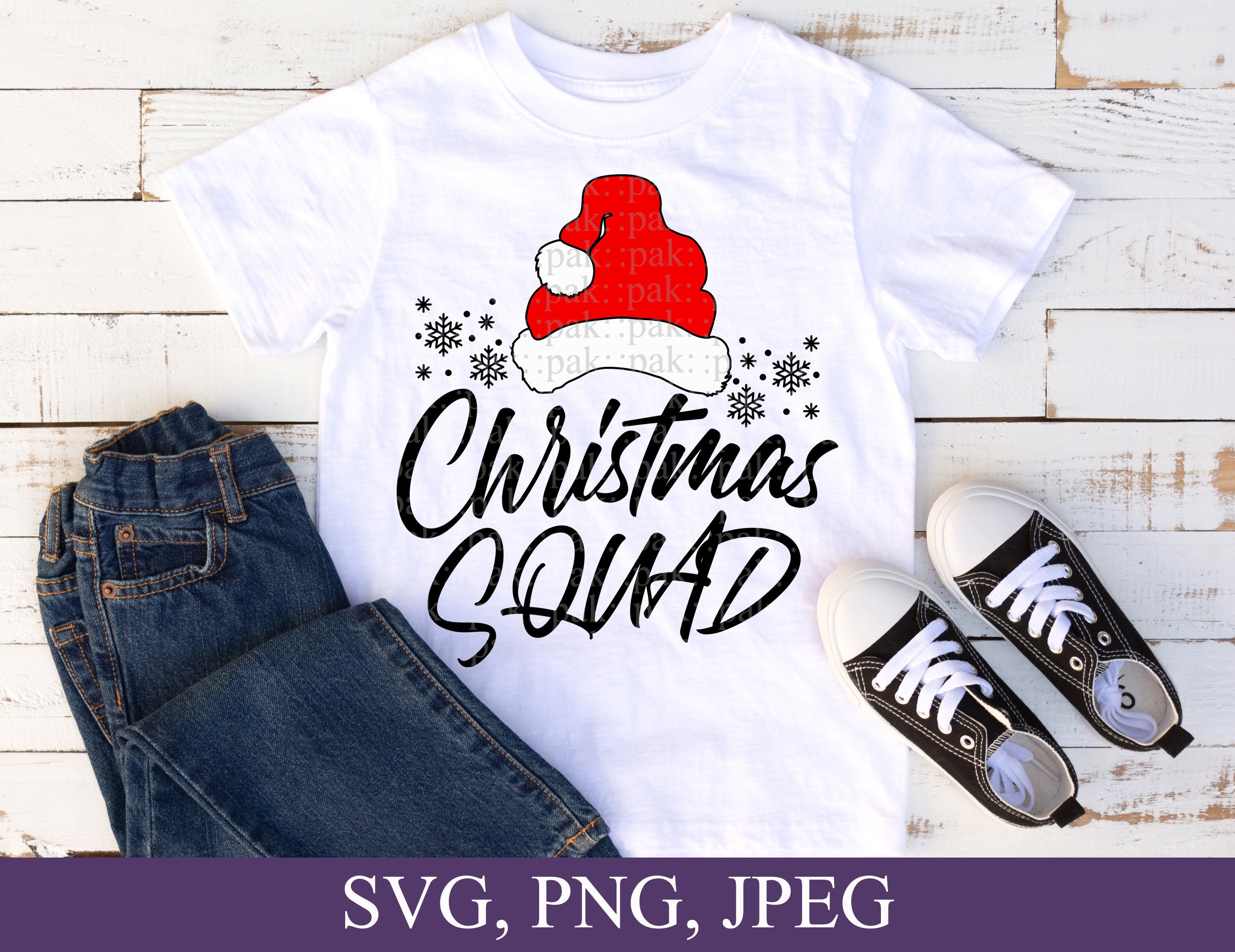 Christmas Squad Svg Png Files for Family Matching Shirt Design - Etsy