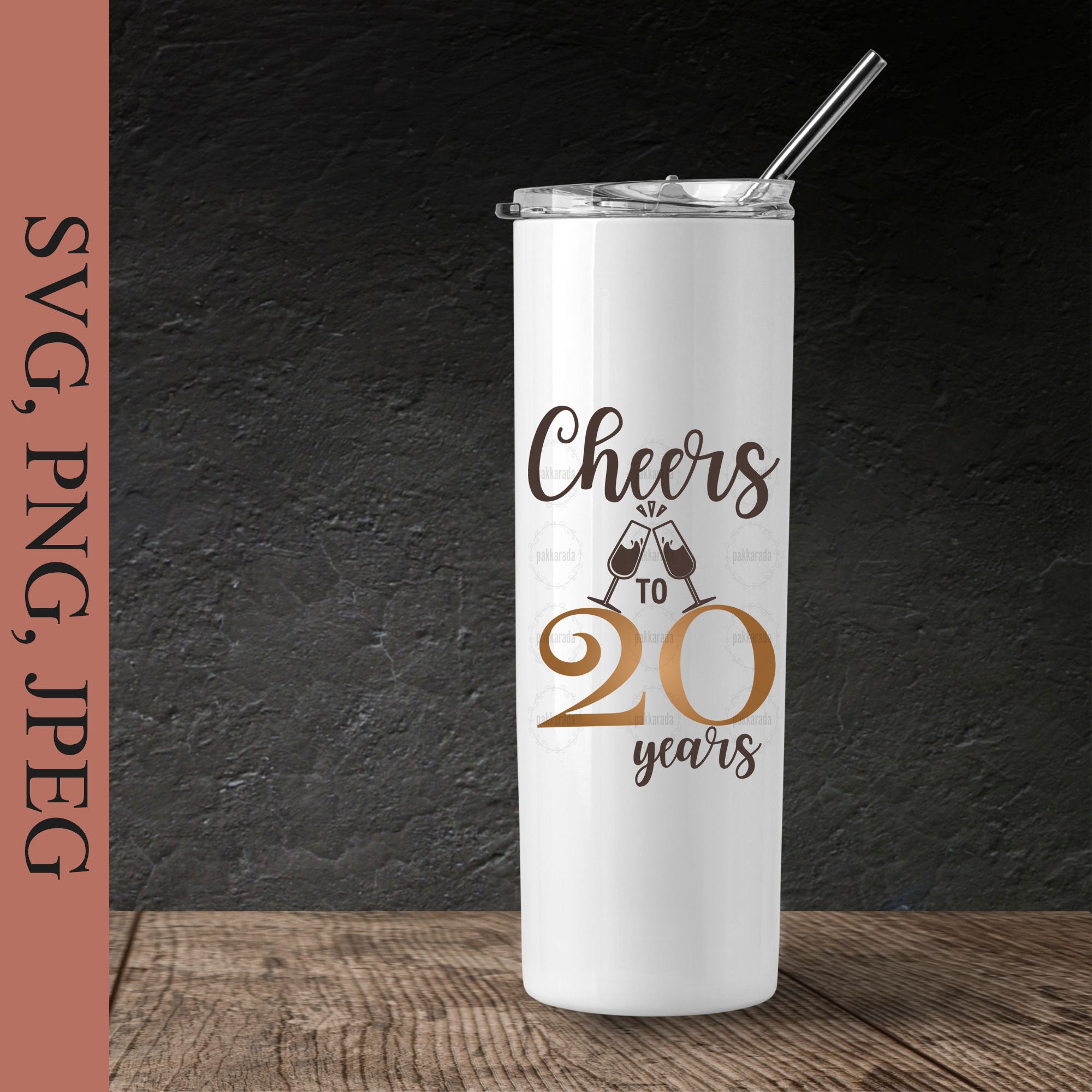 20th Birthday SVG Cheers to 20 Years SVG File 20th - Etsy