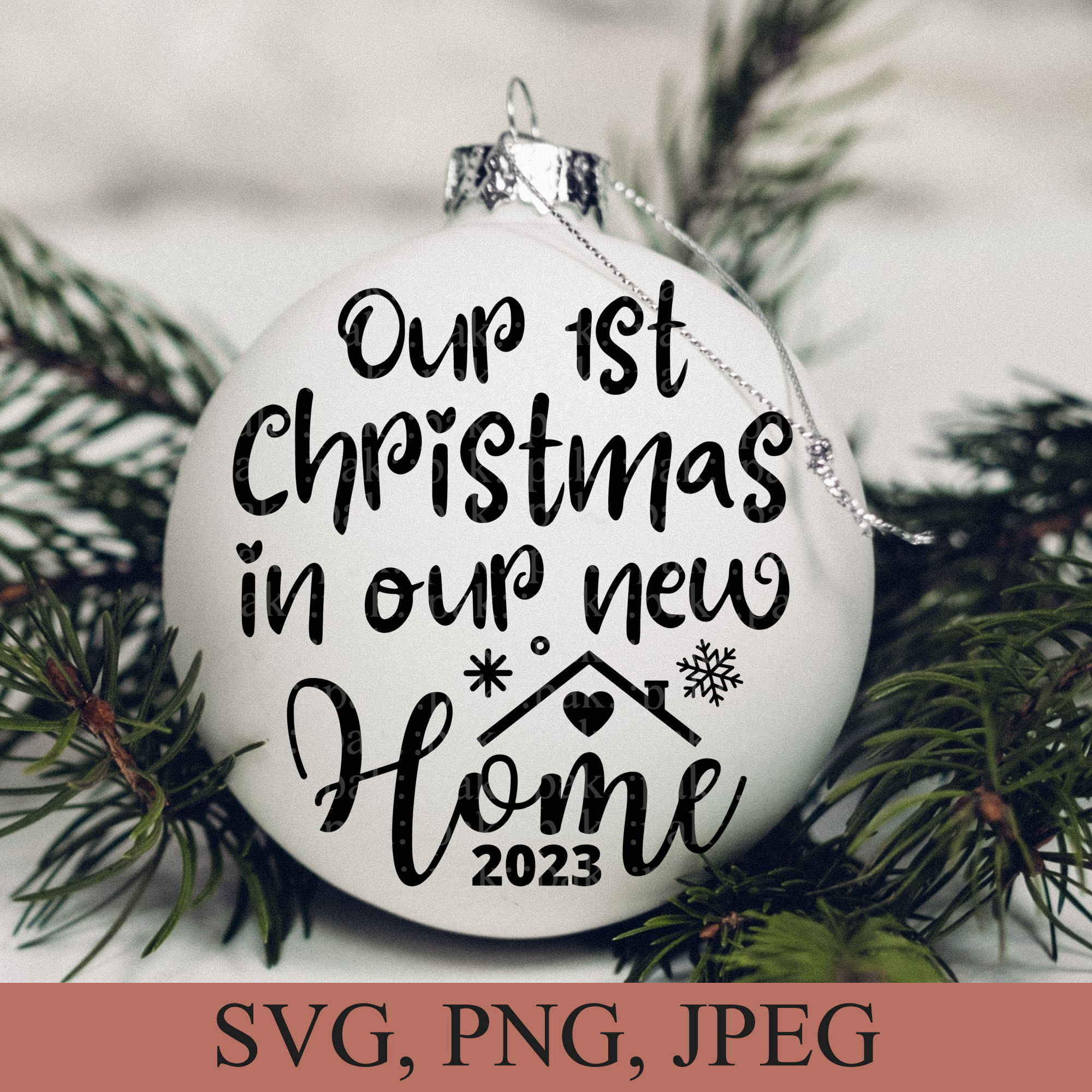 Our 1st Christmas in Our New Home Svg First Home Ornament - Etsy