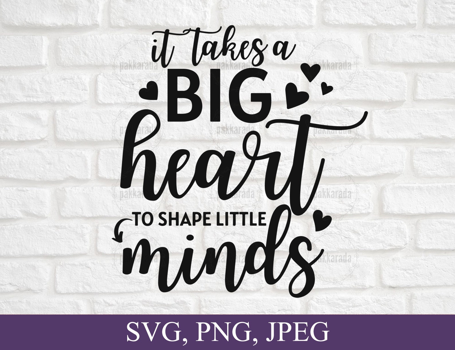 It Takes A Big Heart to Shape Little Minds SVG Teacher Svg - Etsy