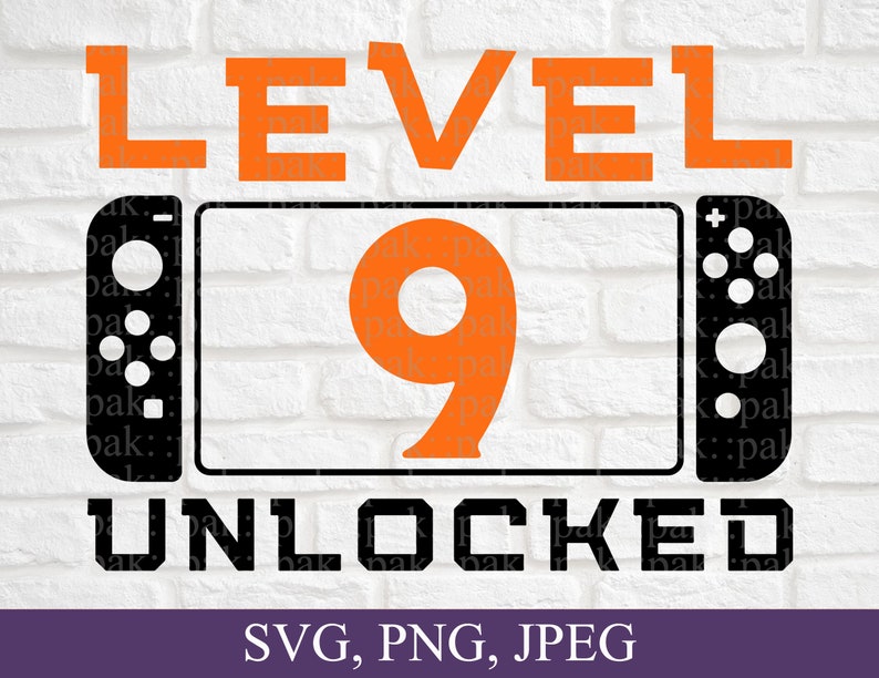 Level 9 Unlocked 9th Birthday Svg Birthday Boy Svg 9th - Etsy