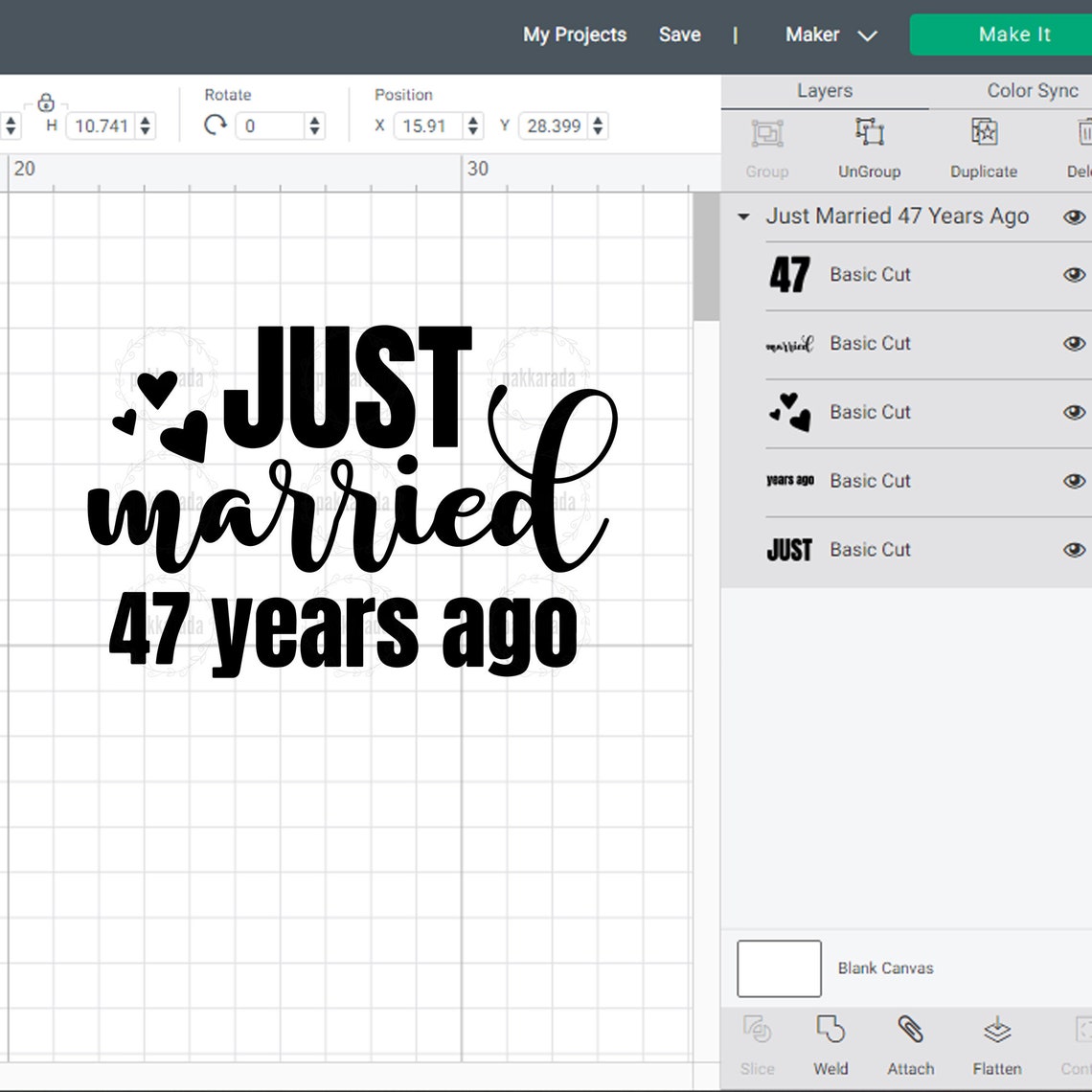 Just Married 47 Years Ago Svg, Anniversary Svg, Marriage Svg, Couples ...