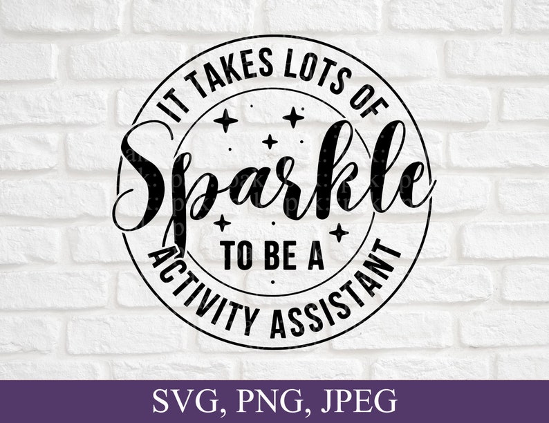 It Takes Lots of Sparkle to Be A Activity Assistant Activity - Etsy