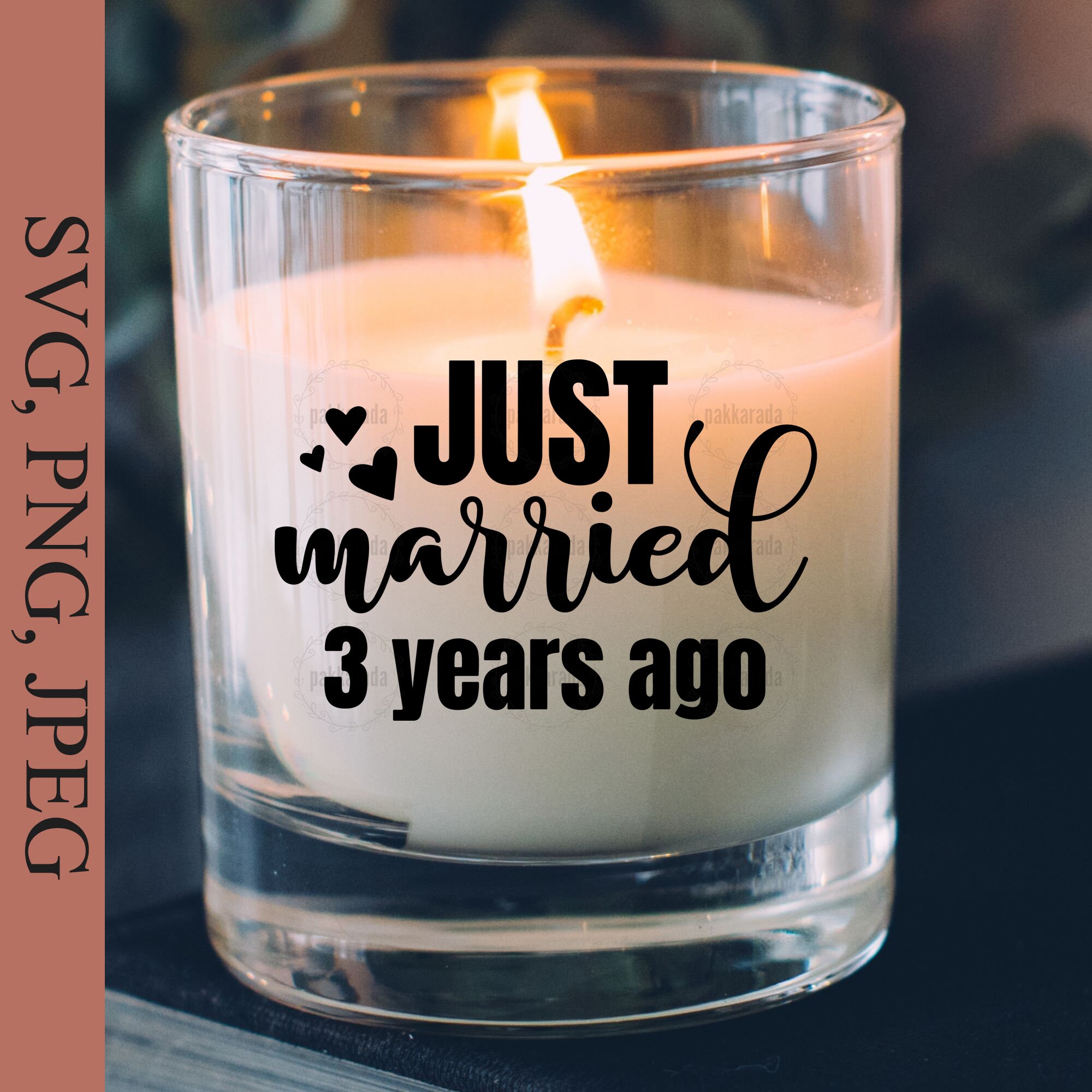 Just Married 3 Years Ago Svg, Anniversary Svg, Marriage Svg, Couples ...
