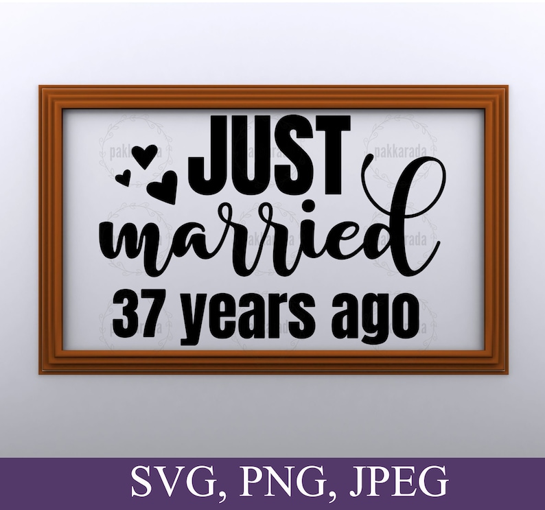 Net getrouwd 37 jaar geleden Svg Jubileum Svg Huwelijk Svg - Etsy Nederland