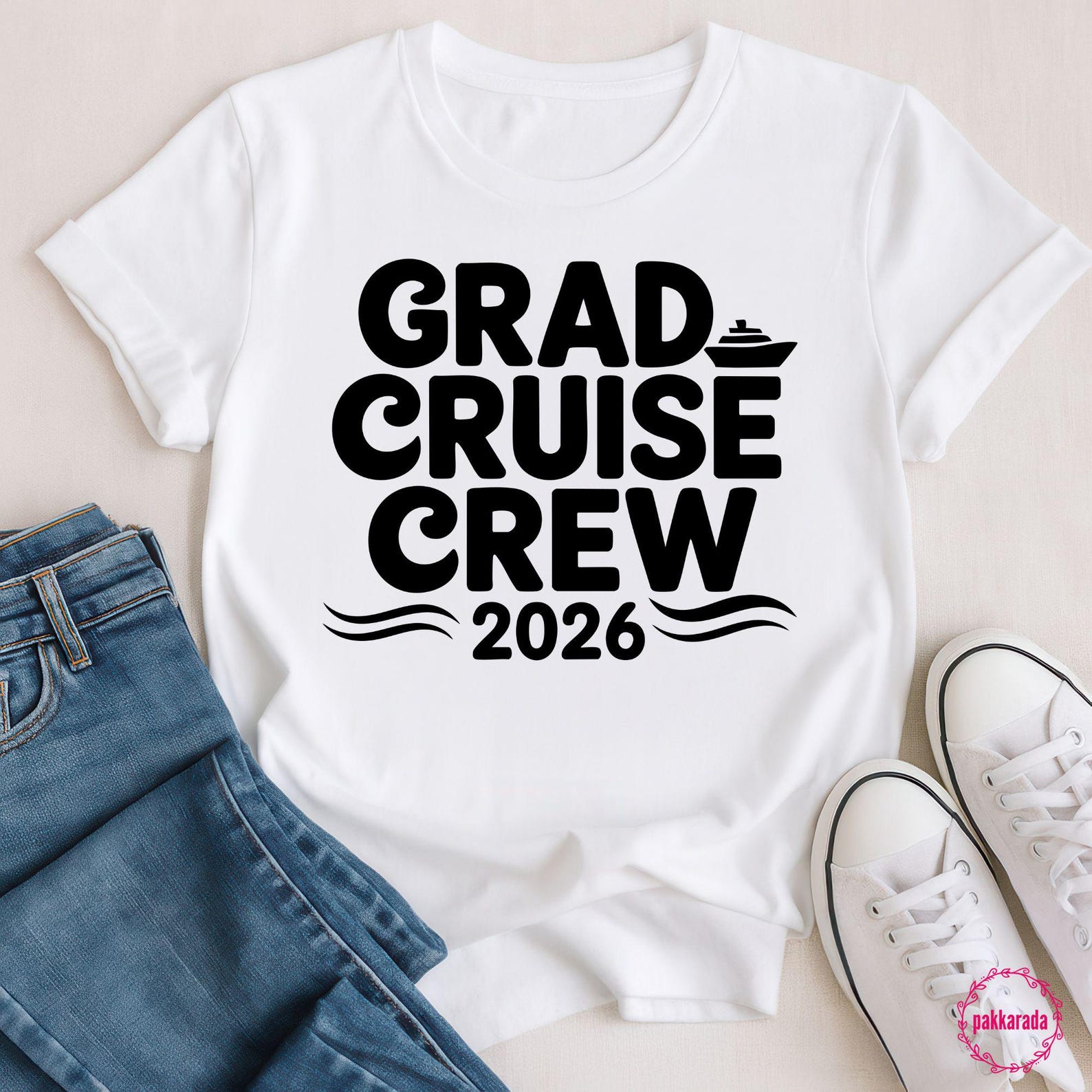 Grad Cruise Crew 2026 SVG – Graduation Cruise Ship Group Shirt Design ...