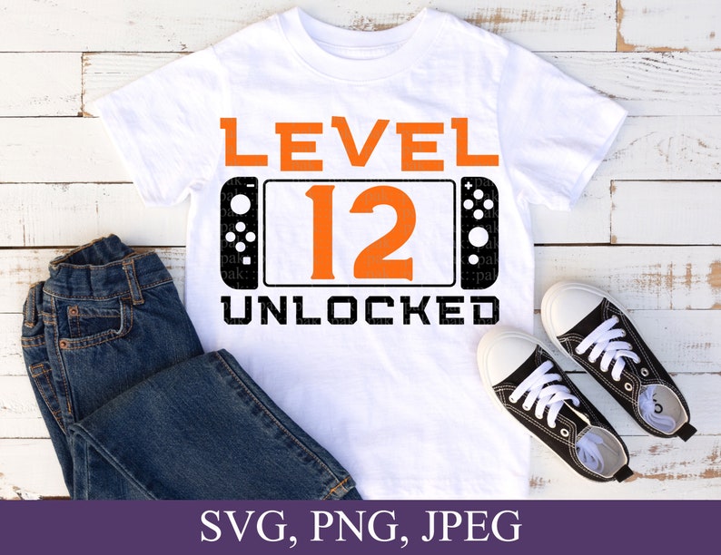 Level 12 Unlocked 12th Birthday Svg Birthday Boy Svg 12th - Etsy
