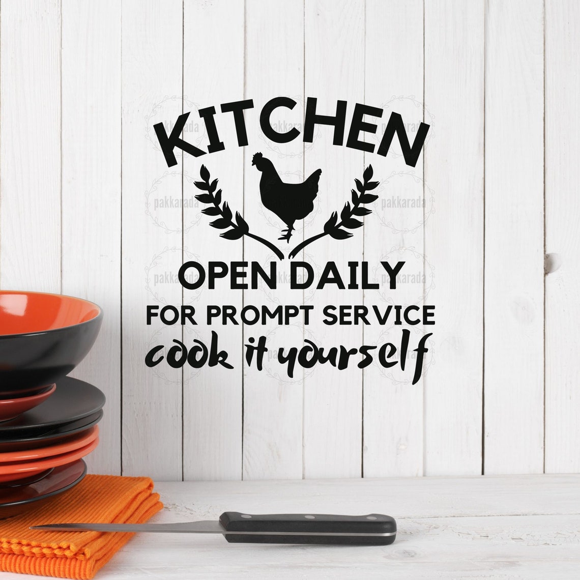 Kitchen Open Daily SVG Cut File Prompt Service Cook It | Etsy
