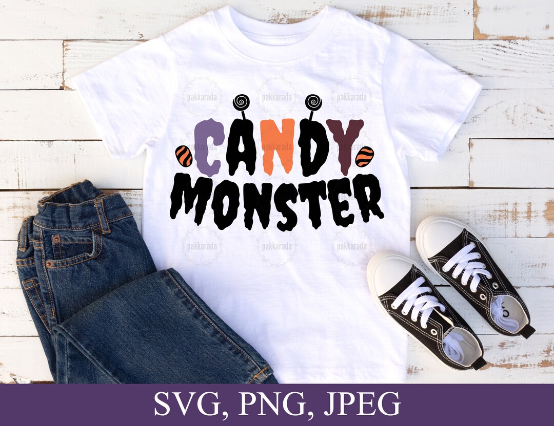 Candy Monster Svg, Halloween Svg, Kids Halloween Shirt Svg, Halloween ...