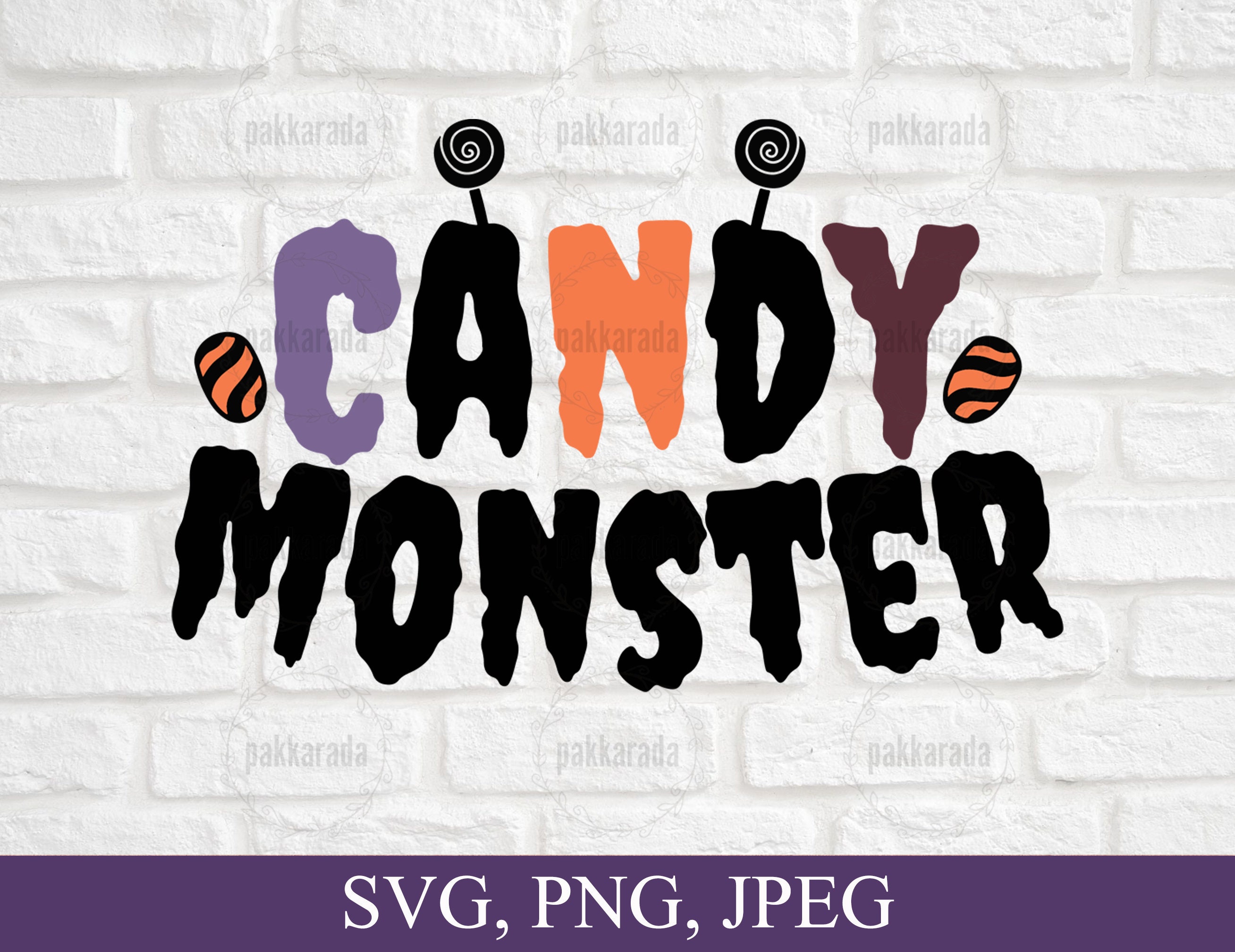 Candy Monster Svg Halloween Svg Kids Halloween Shirt Svg | Etsy