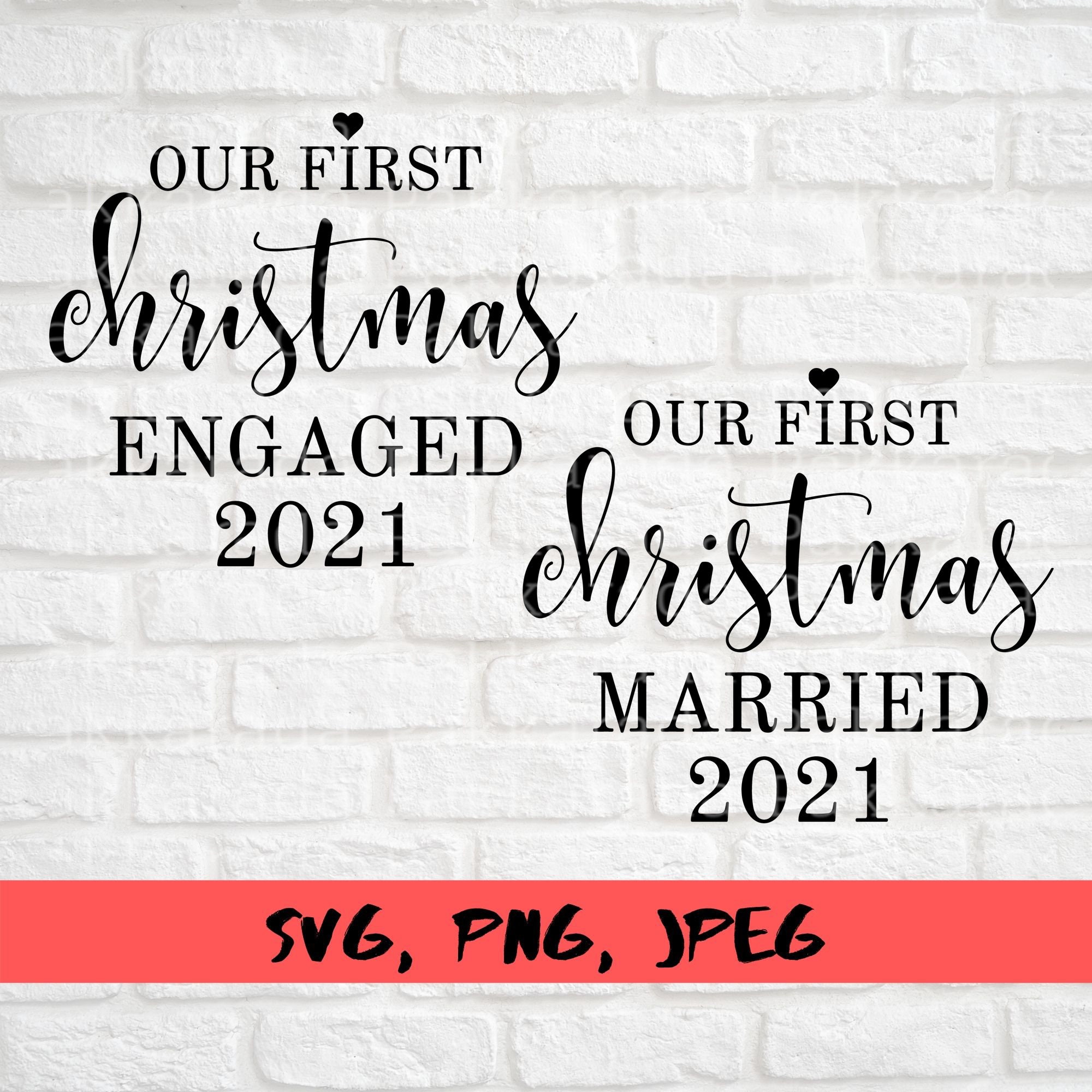 Our First Christmas Engaged SVG Married SVG Wedding | Etsy