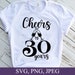 30th Birthday SVG, Cheers to 30 Years SVG File, 30th Anniversary SVG ...