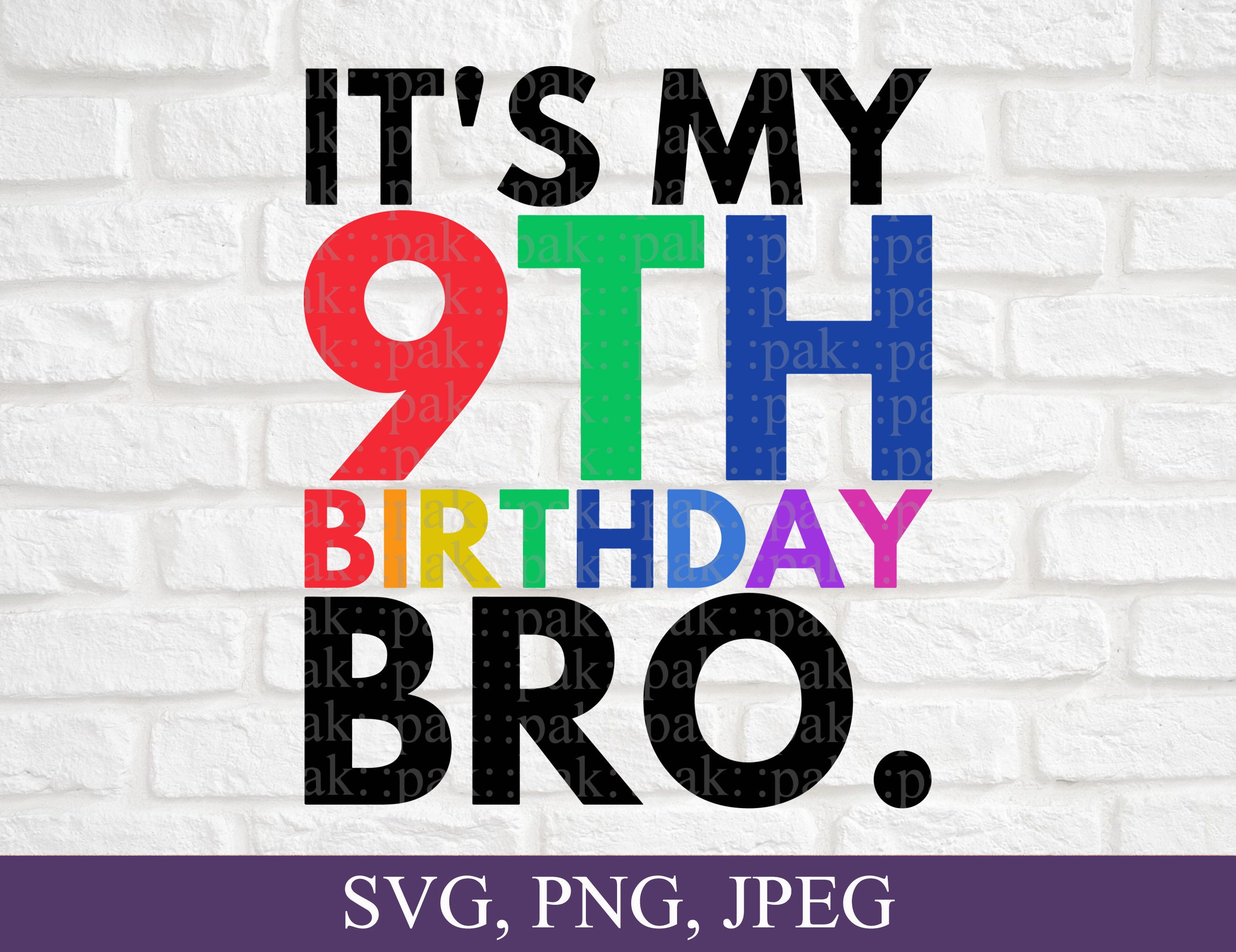 It's My 9th Birthday Bro. Svg Level 9 Unlocked Birthday - Etsy Canada