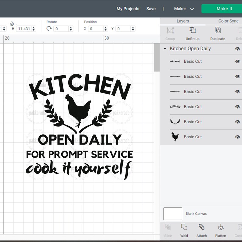 Kitchen Open Daily SVG Cut File Prompt Service Cook It - Etsy