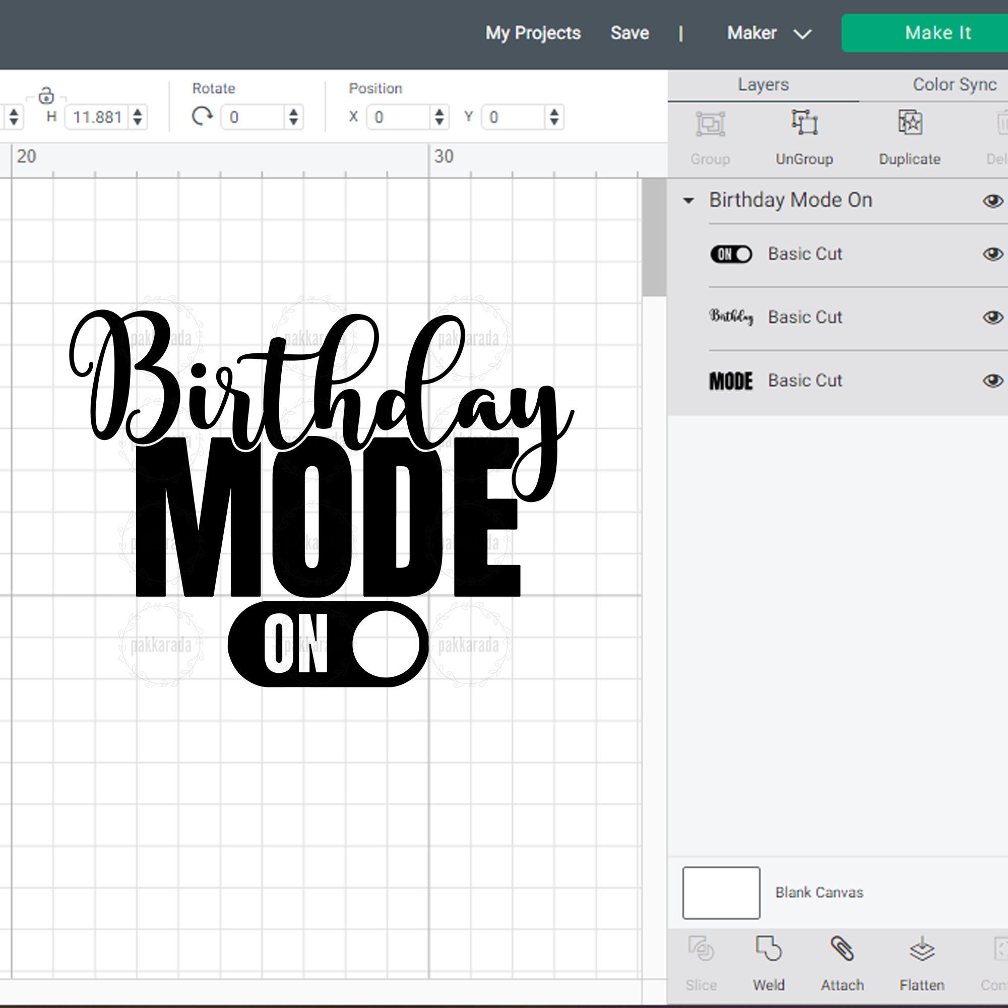 Birthday Mode On Svg Birthday Svg Birthday Girl Svg Its My | Etsy