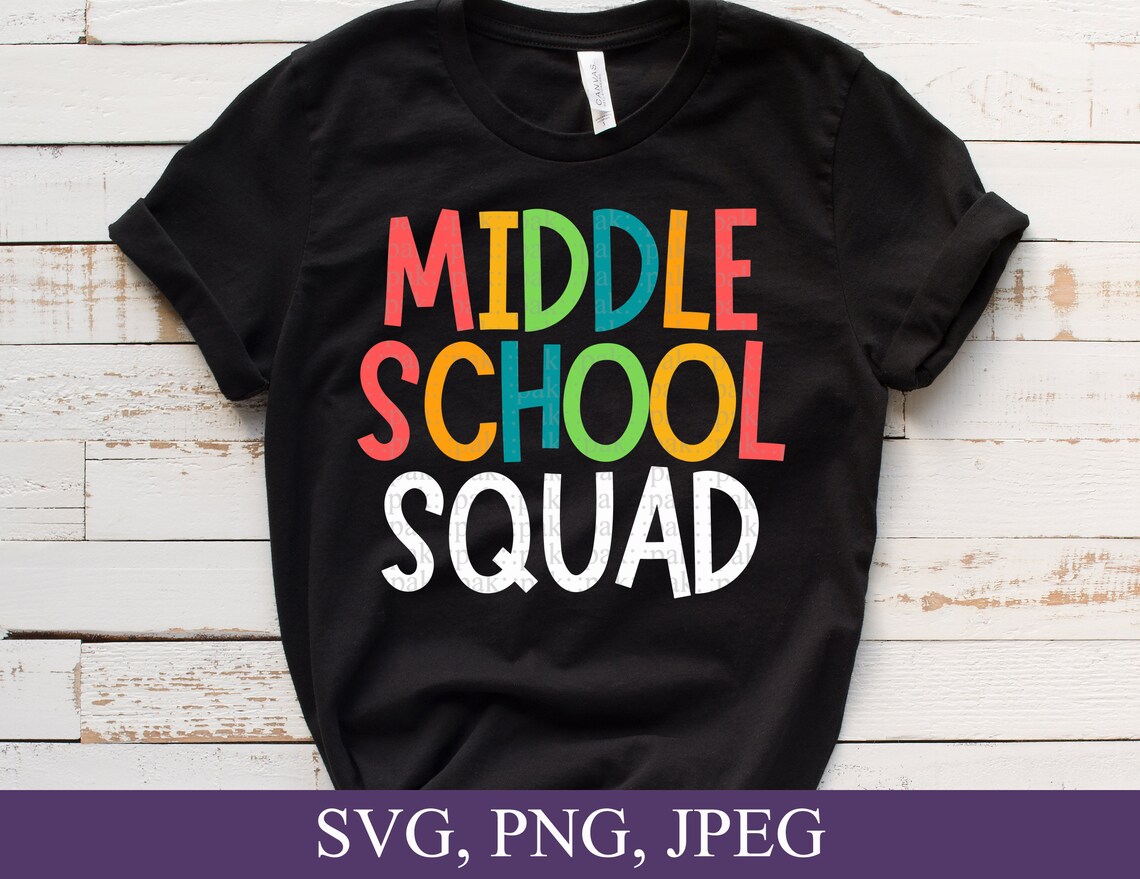 Middle School Squad Middle School Svg Back to School Svg - Etsy