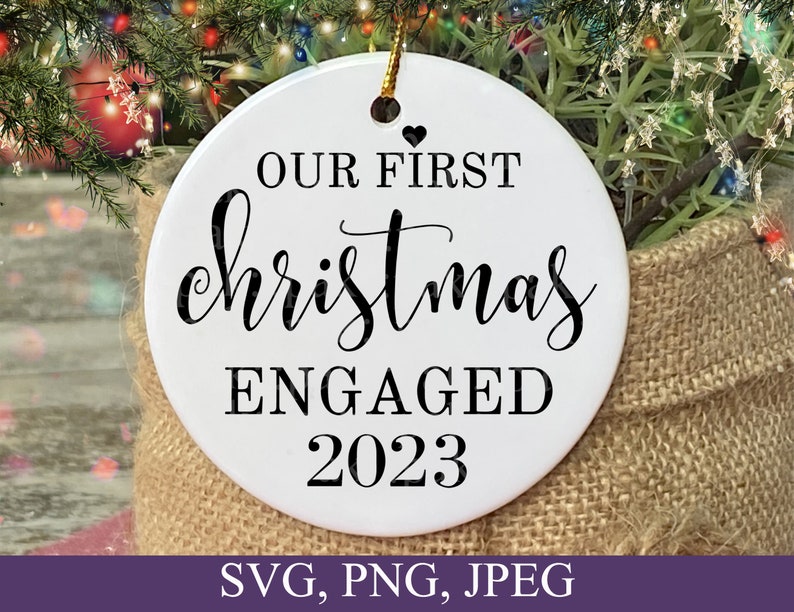 Our First Christmas Engaged SVG Married SVG Wedding - Etsy