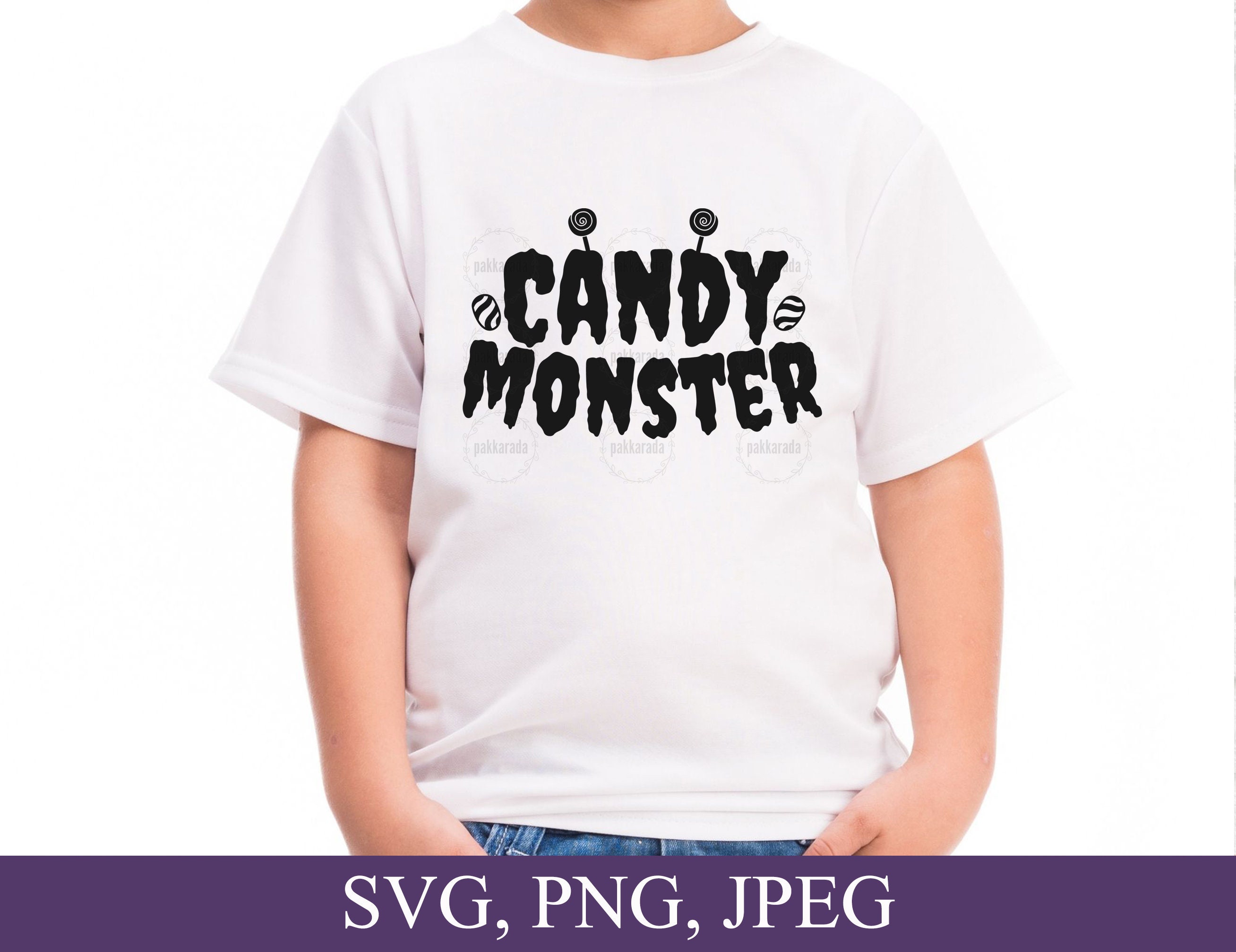 Candy Monster Svg Halloween Svg Kids Halloween Shirt Svg | Etsy