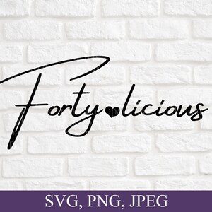 Forty-licious, 40th Birthday, Forty Birthday Gifts, Svg Files for ...