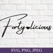 Forty-licious, 40th Birthday, Forty Birthday Gifts, Svg Files for ...