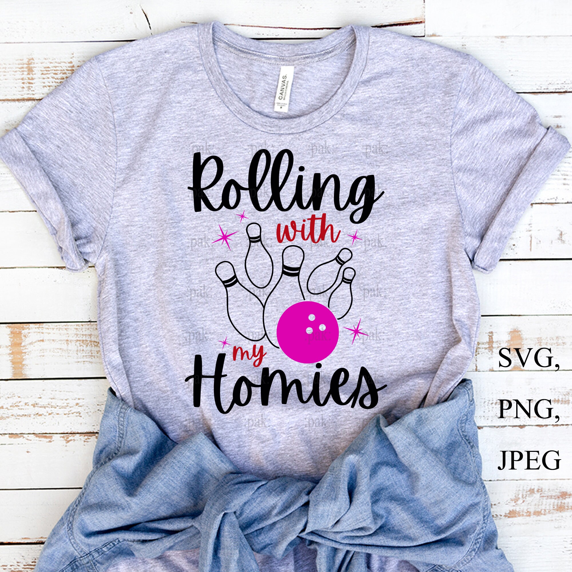 Rolling With My Homies SVG Bowling Svg Bowling Lovers Svg - Etsy