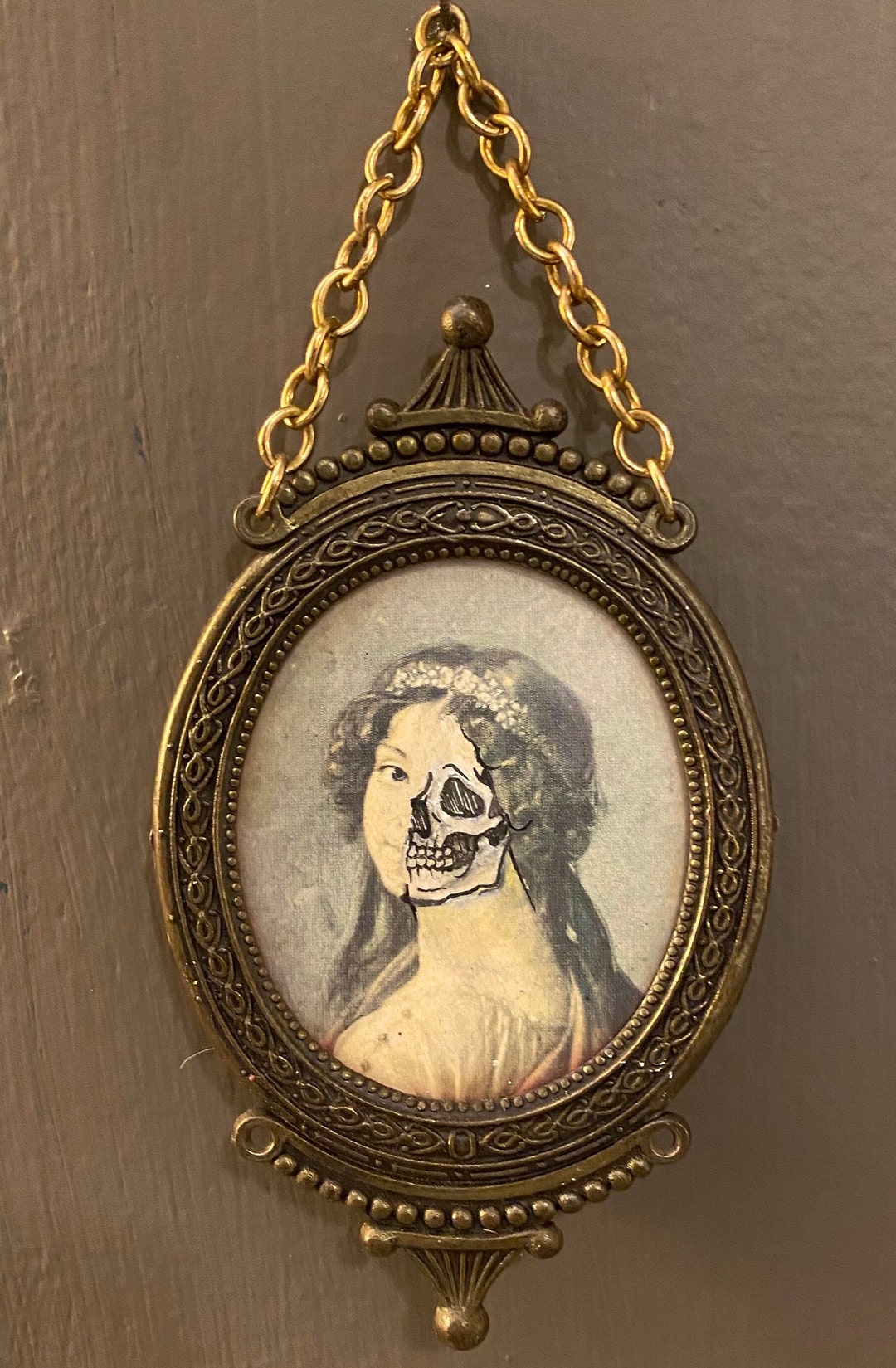 Skeletal Portrait, Framed Vintage Photo Collage Creepy Art - Etsy