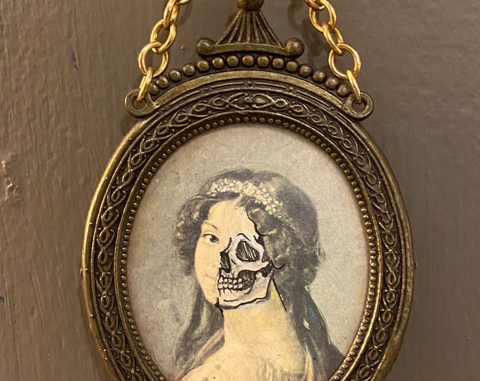 Skeletal Portrait, Framed Vintage Photo Collage Creepy Art - Etsy