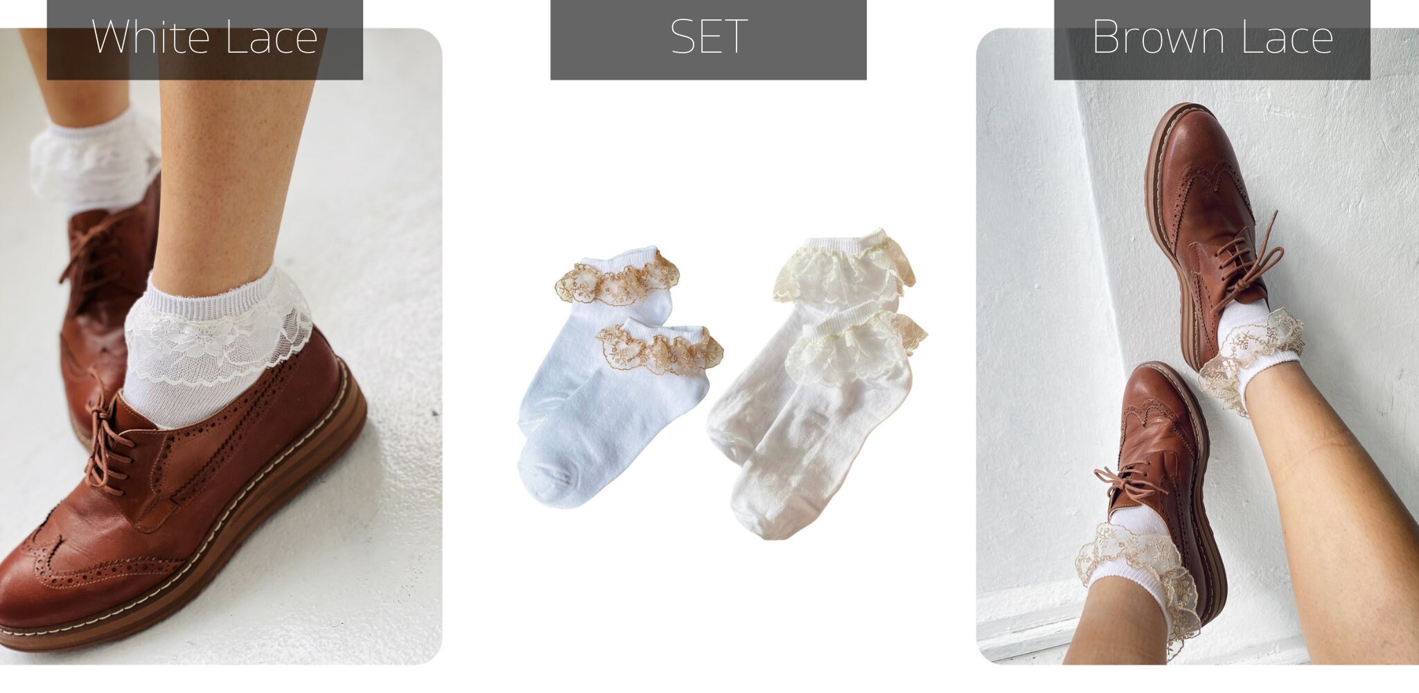 Cotton Girl Lace Ankle Unirform Sock, Dress Ruffled Sock, Retro Dress ...