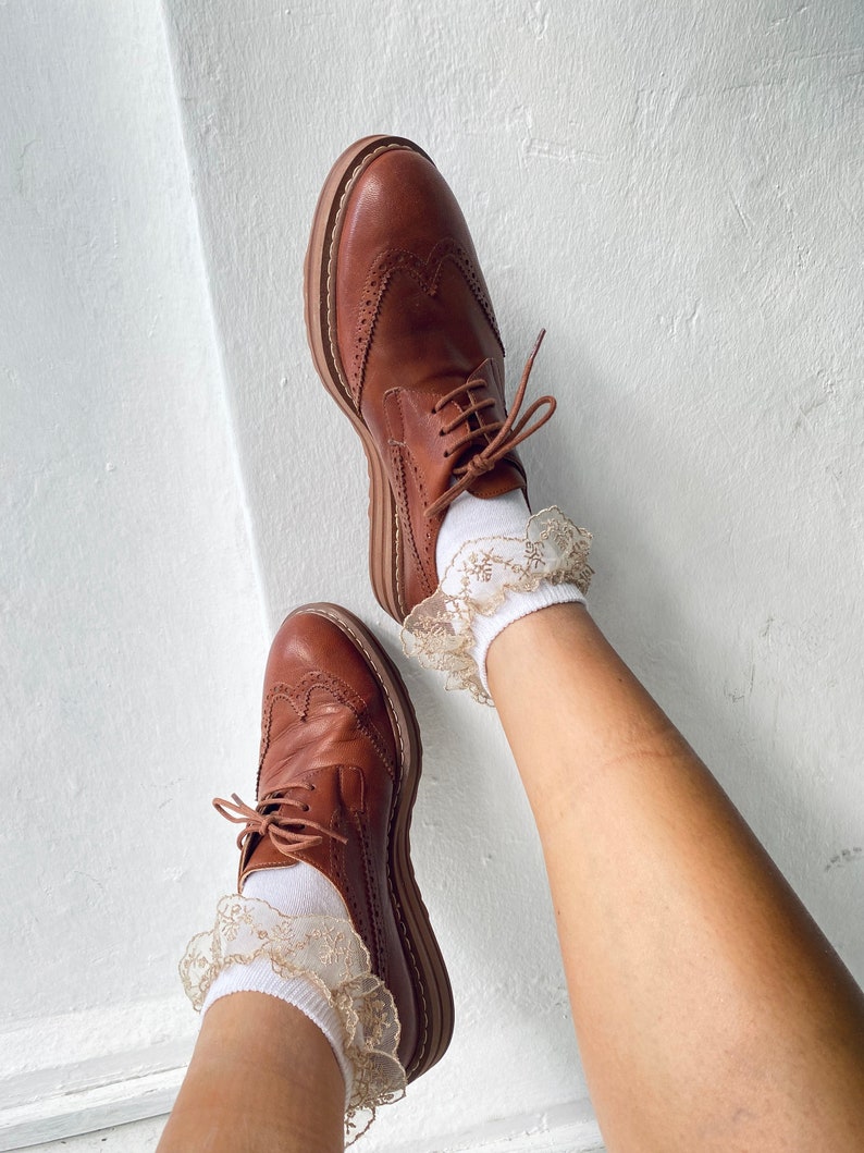 Cotton Girl Lace Ankle Unirform Sock, Dress Ruffled Sock, Retro Dress ...