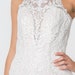 Lace Embellished Mesh Wedding Gown Sheer Open Back Scoop Neckline ...