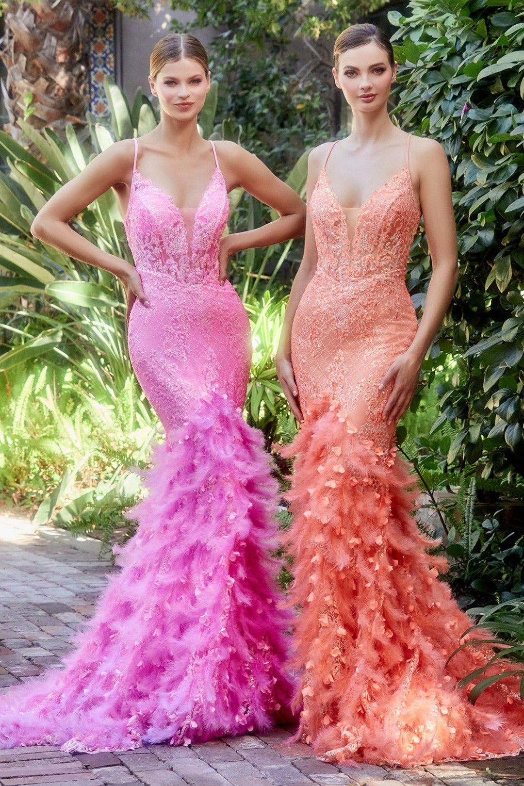 Feather MERMAID Prom & Bridemaid GOWN Luxury Gala Special - Etsy
