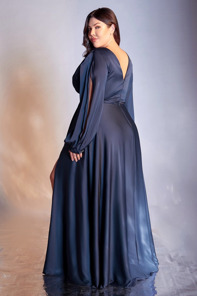 Curve Satin Modest Dress Plus Size Prom & Bridesmaid Gown - Etsy