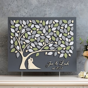 Greenery Wedding Guest Book Alternative LOVE TREE Wedding Guest Book ...