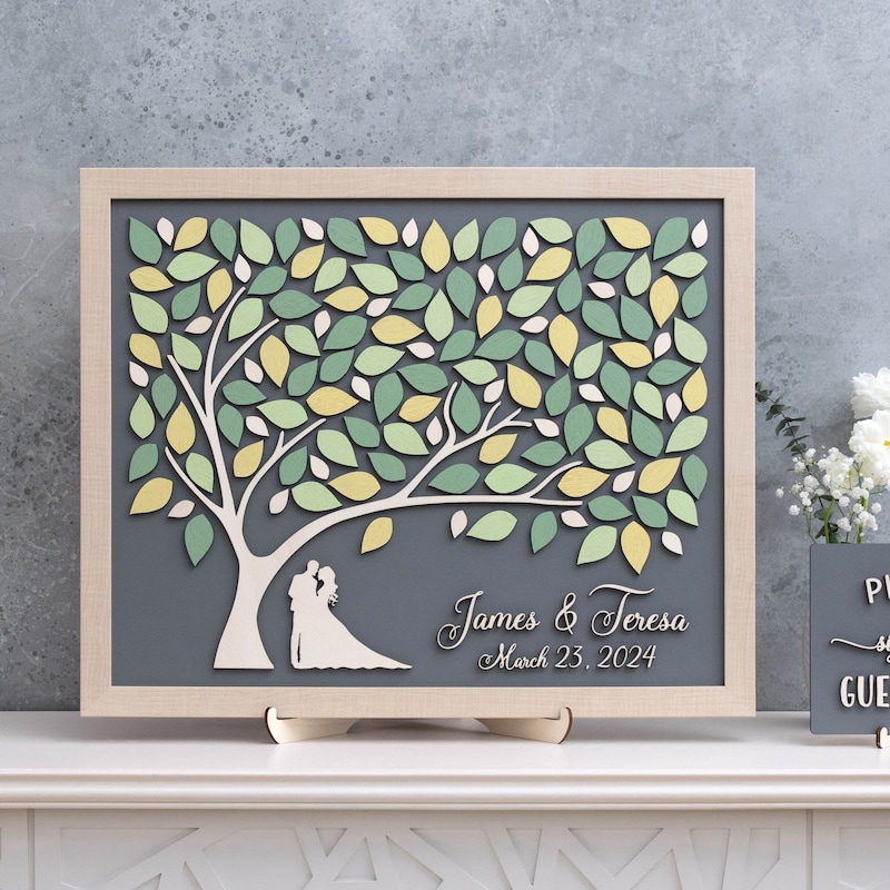 Wooden Tree Guest Book - Etsy