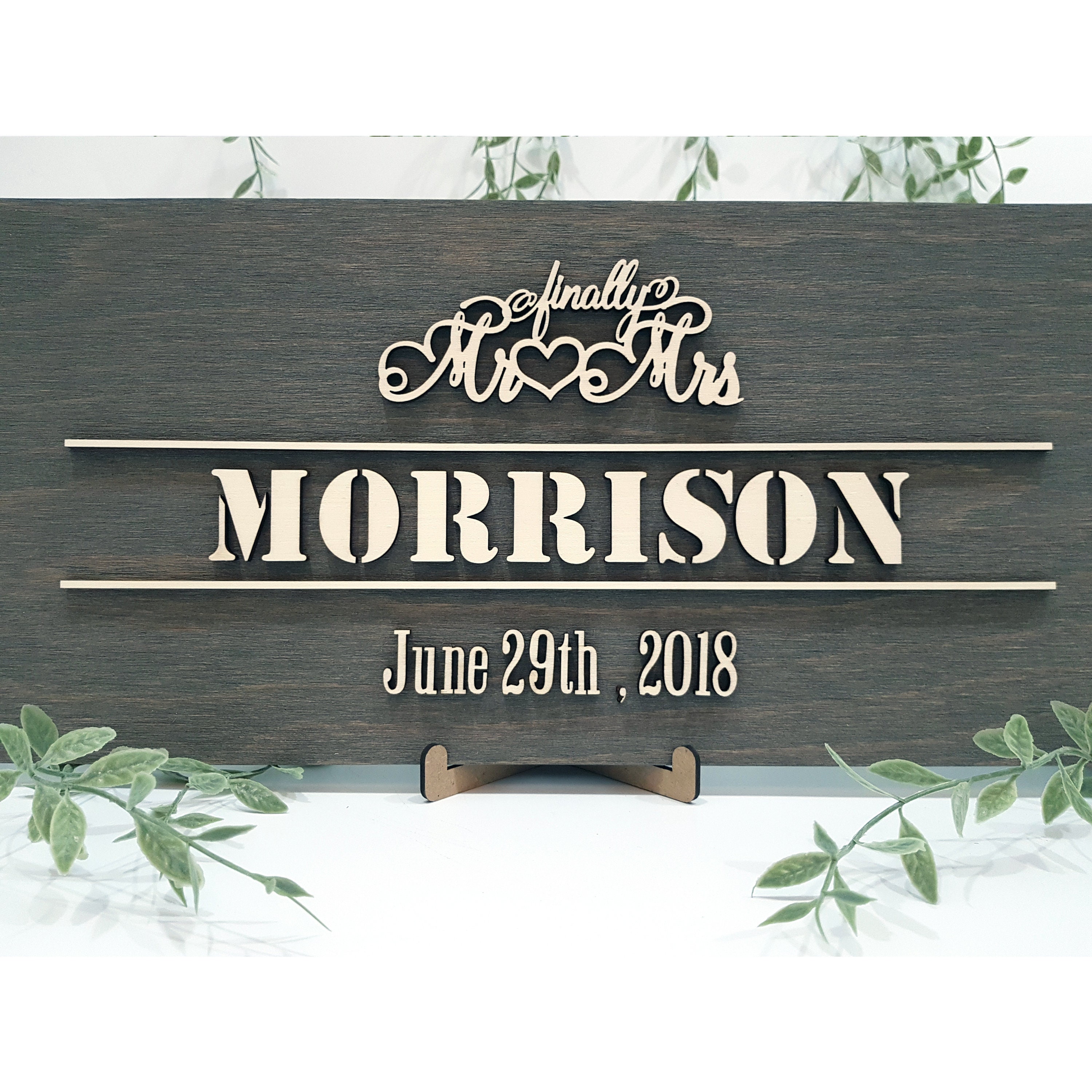 Wedding Sign Family Sign Wedding Decor Last Name Sign Custom | Etsy