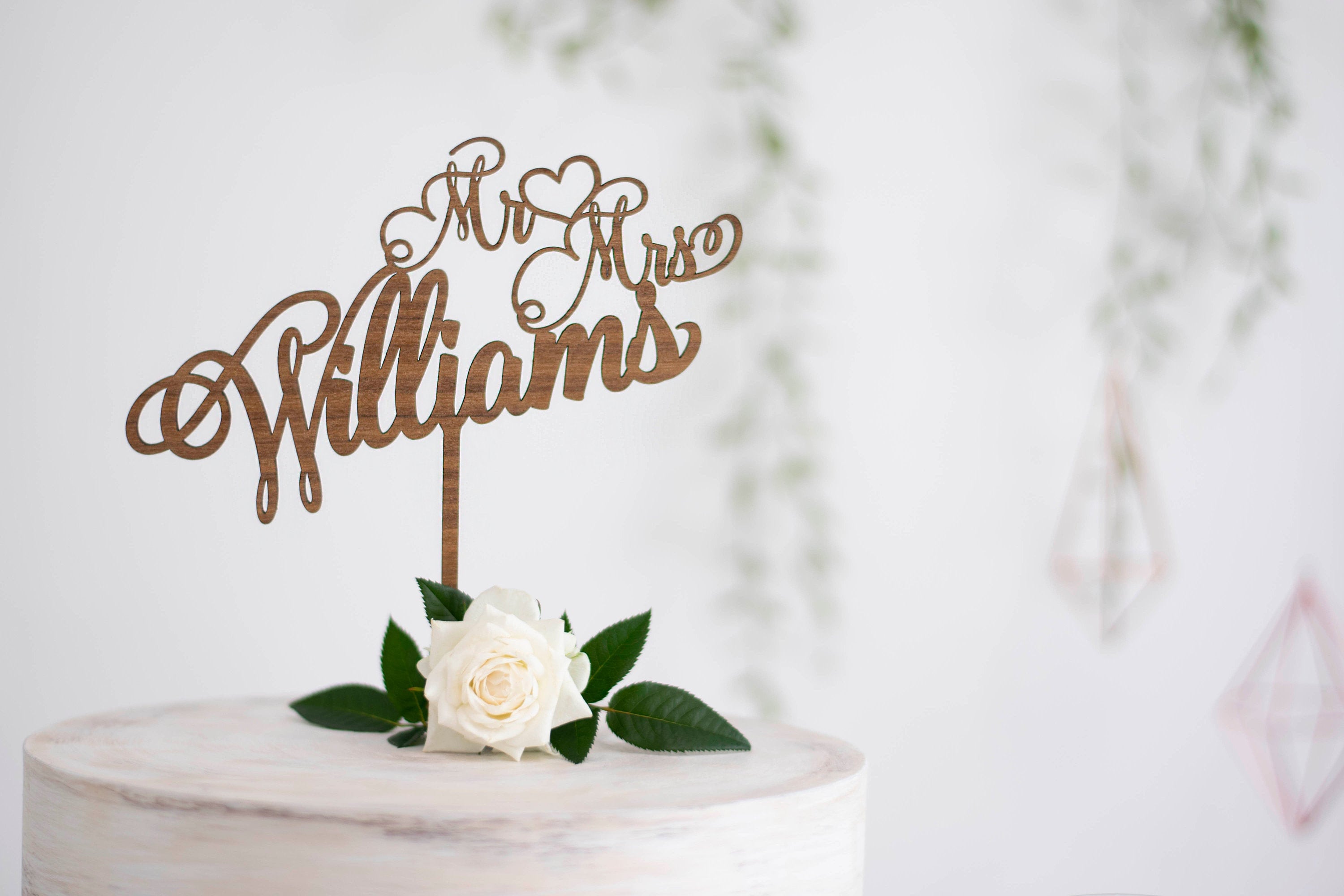 CUSTOM Cake Topper Name Cake Topper Rustic Wedding Customized | Etsy