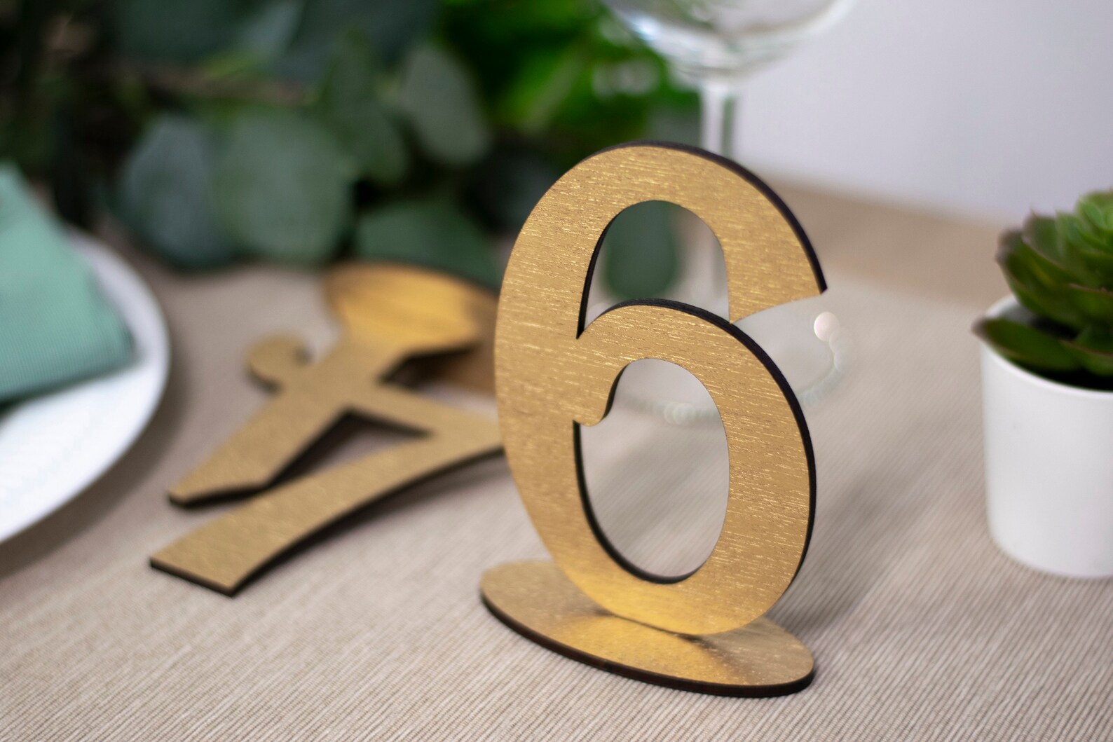 GOLD Table Numbers Wedding Table Decor Wooden Table Numbers, Wedding ...