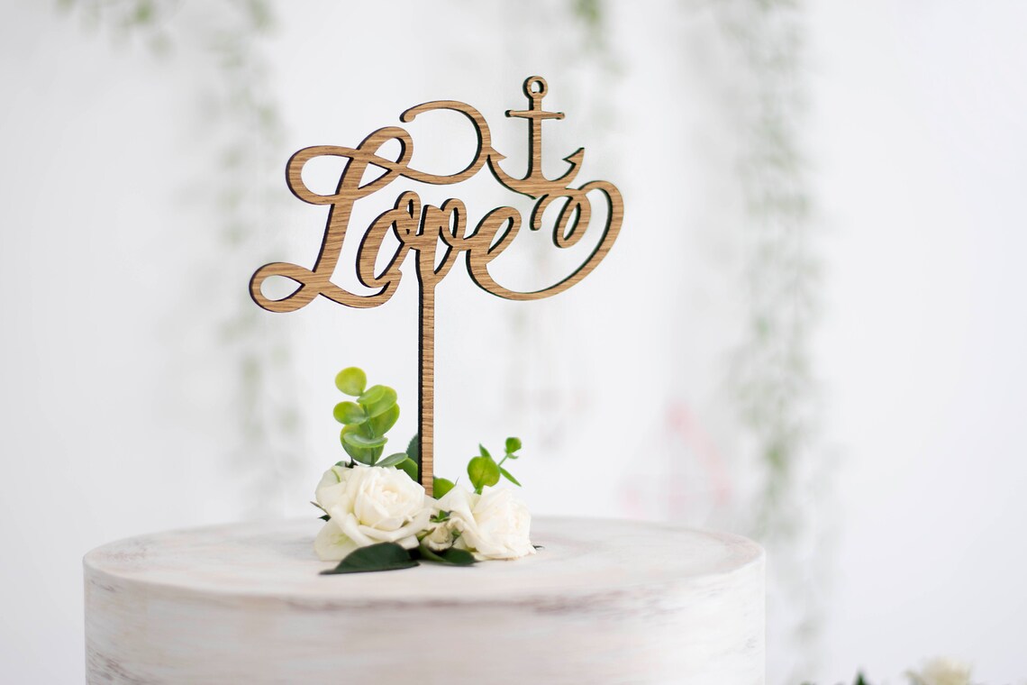 Cake Topper Name Cake Topper Rustic Wedding Customized Name | Etsy